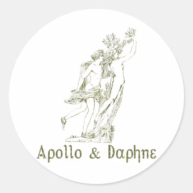 Apollo & Daphne Classic Round Sticker | Zazzle
