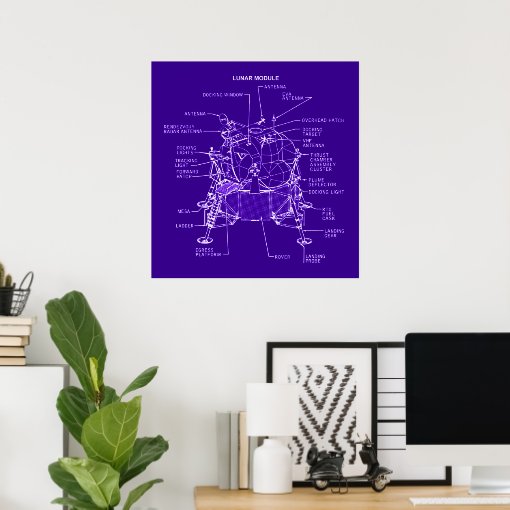 Apollo Lunar Module Blueprints Poster | Zazzle