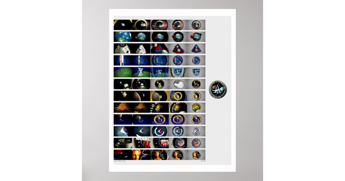 Apollo Mission Patches Poster | Zazzle