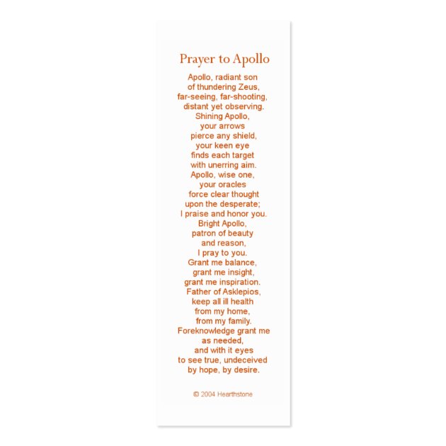 Apollo Prayer Card Business Card Templates