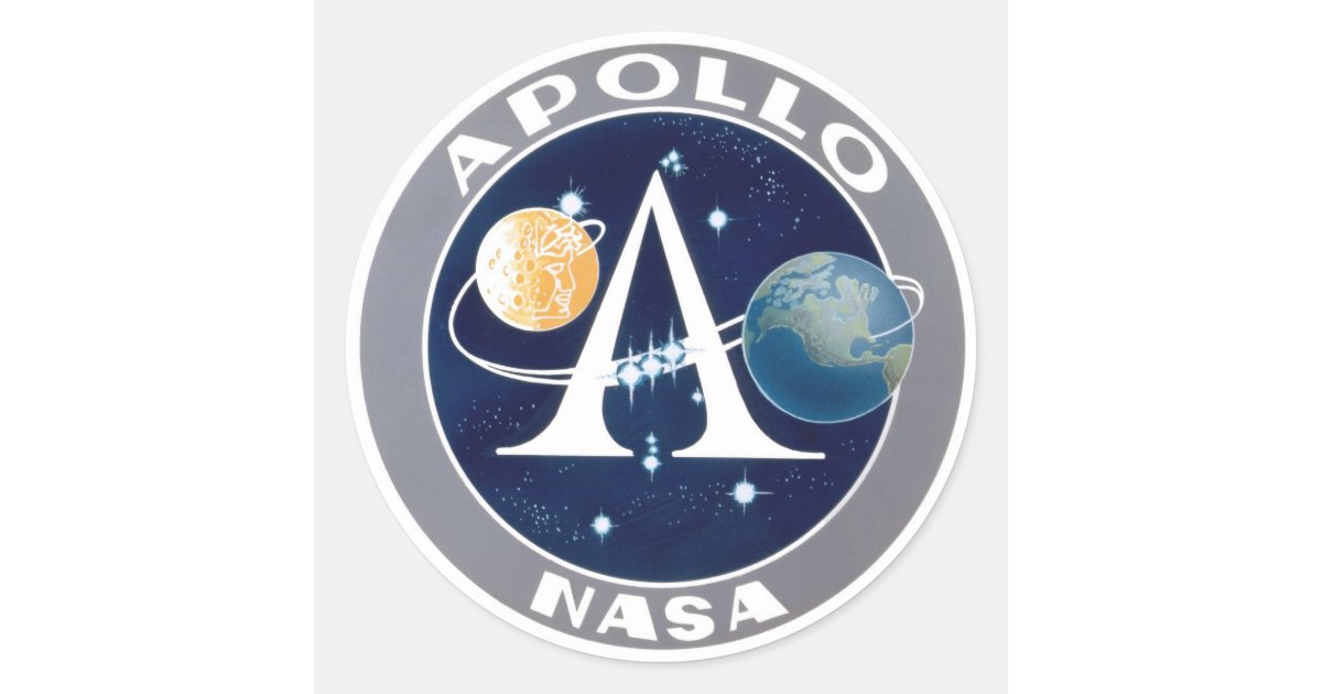 Apollo Program Logo Classic Round Sticker | Zazzle