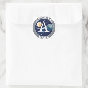 Apollo Program Logo Square Sticker | Zazzle