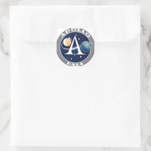 Apollo Program Logo Square Sticker | Zazzle