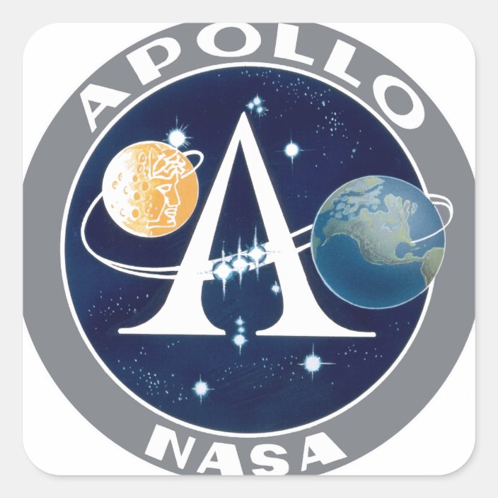 Apollo Program Logo Square Sticker | Zazzle.com
