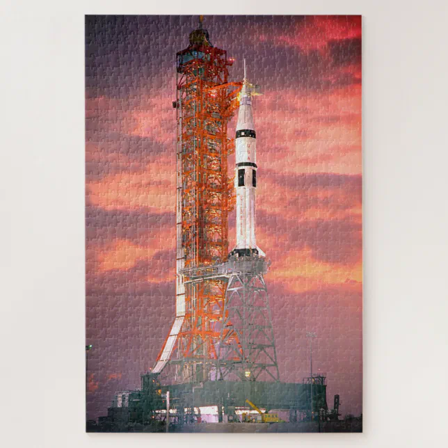 Apollo Saturn 1B Rocket Launch Jigsaw Puzzle | Zazzle