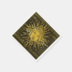 Apollo Sun Symbol on Greek Key Pattern Paper Napkins | Zazzle
