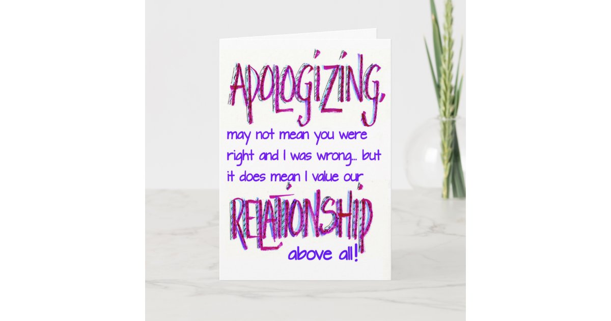 APOLOGIZING CARD | Zazzle