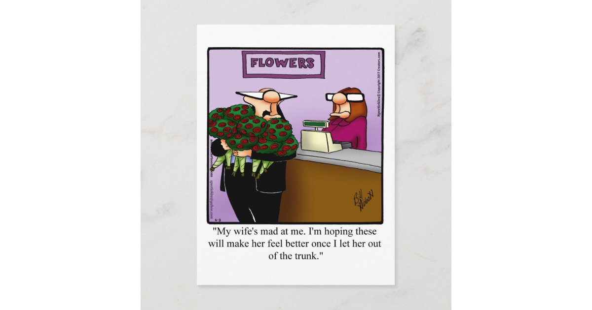 Apology Marriage Humor Postcard | Zazzle