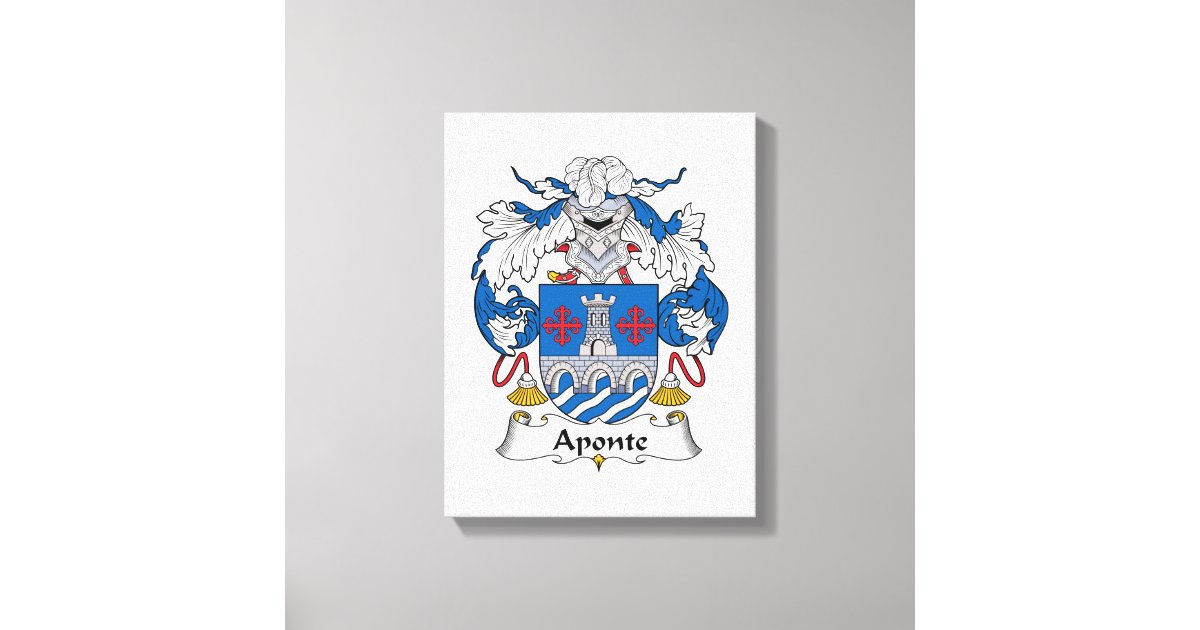 Aponte Family Crest Canvas Print | Zazzle