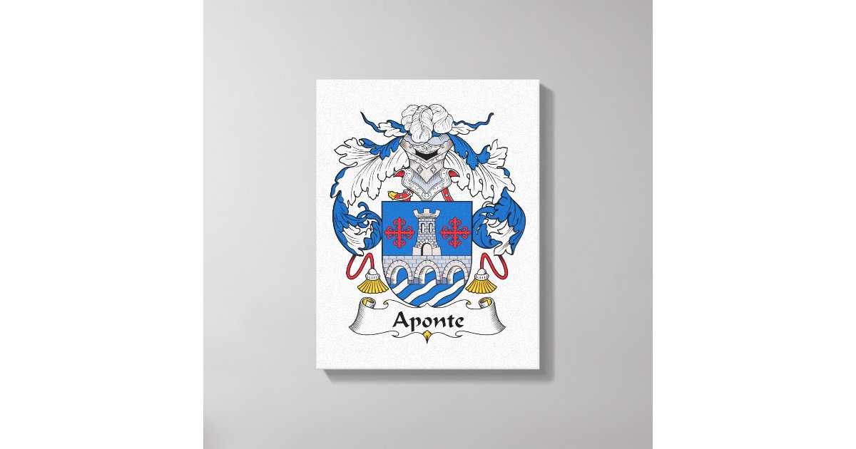 Aponte Family Crest Canvas Print | Zazzle