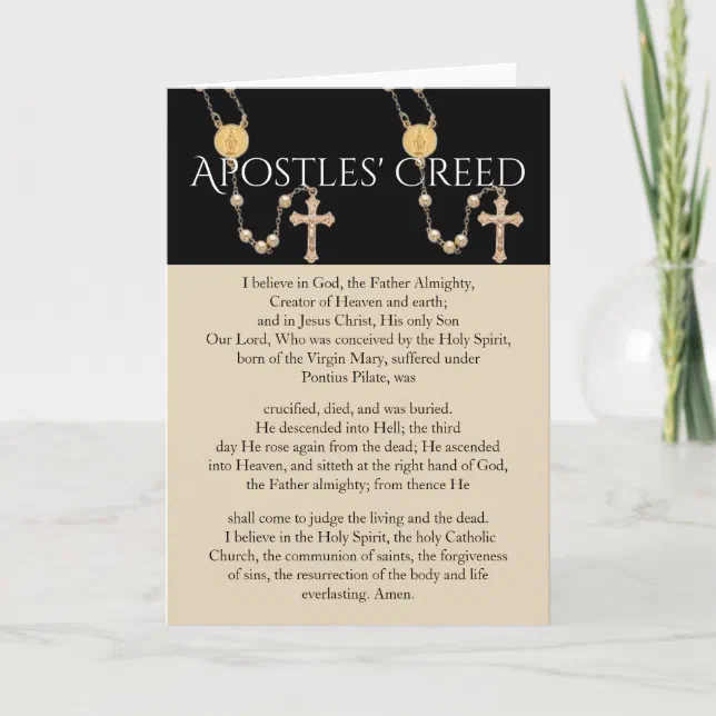 APOSTLES' CREED CARD | Zazzle