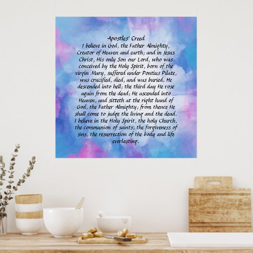 Apostles' Creed Poster | Zazzle
