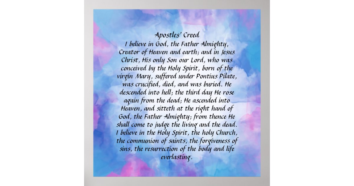 Apostles' Creed Poster | Zazzle