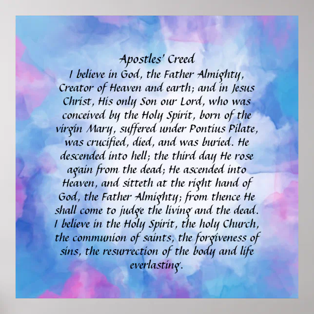 Apostles' Creed Poster | Zazzle