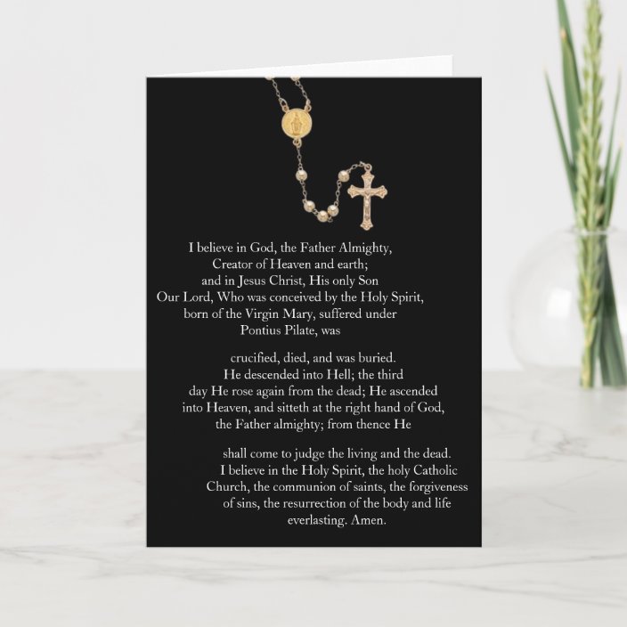"Apostles Creed" Prayer Card | Zazzle.com
