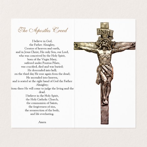 Apostles Creed - Prayer Card | Zazzle