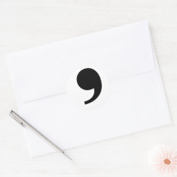 Apostrophe/Comma Sticker | Zazzle