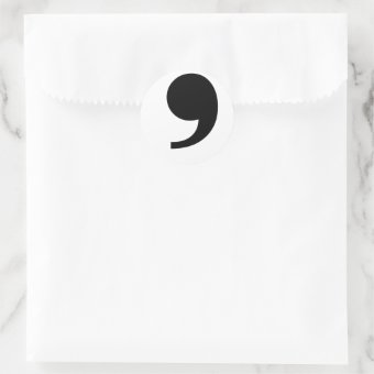 Apostrophe/Comma Sticker | Zazzle