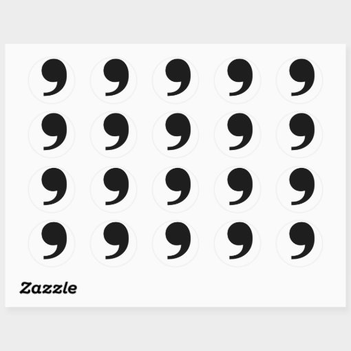 Apostrophe/Comma Sticker | Zazzle