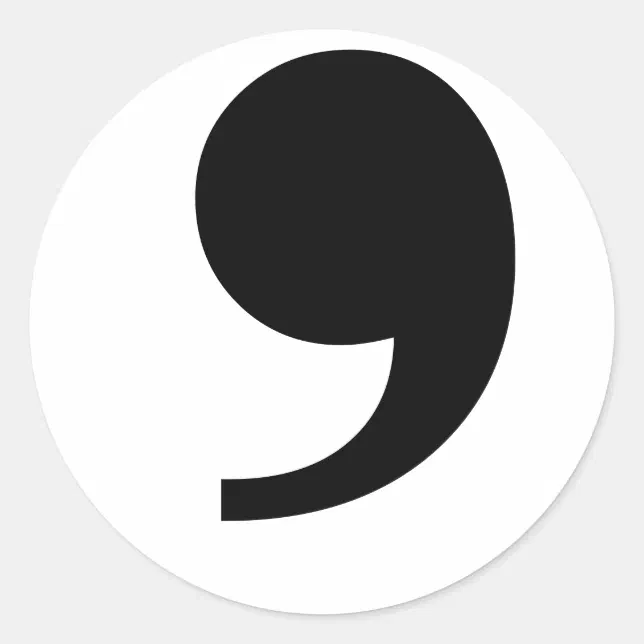 Apostrophe/Comma Sticker | Zazzle