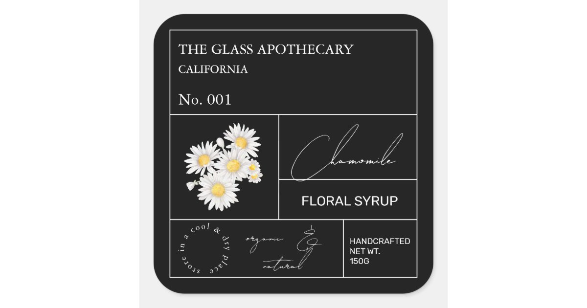 Apothecary Chamomile Label | Zazzle
