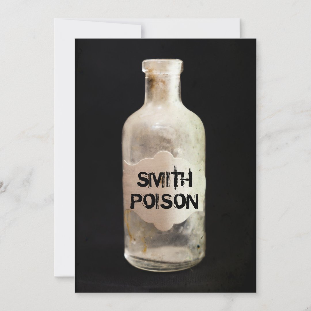 Apothecary Poison Halloween Party Adult Invitation | Zazzle