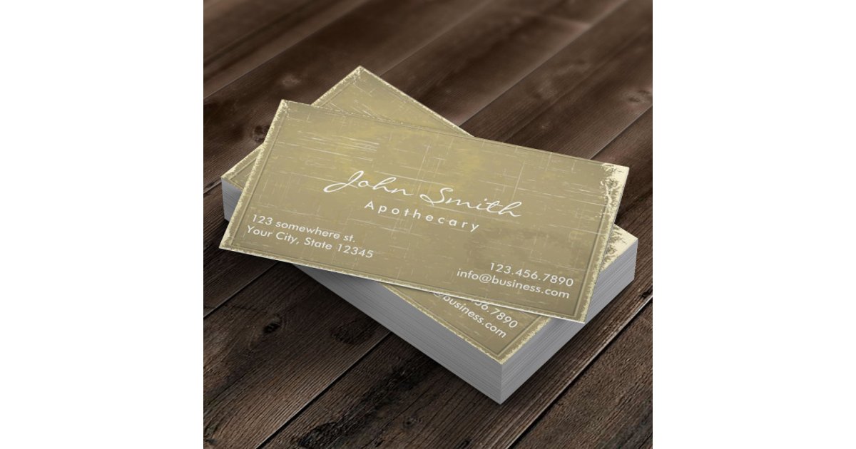 Apothecary Vintage Old Paper Medical Business Card | Zazzle