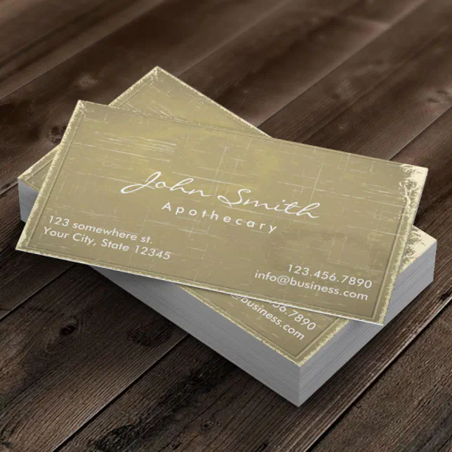 Apothecary Vintage Old Paper Medical Business Card | Zazzle