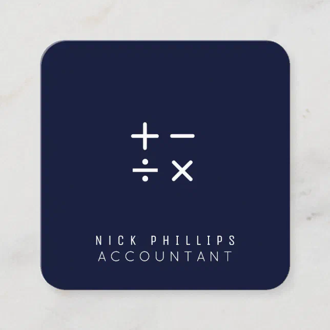 App icon shape look calculation logo square business card | Zazzle