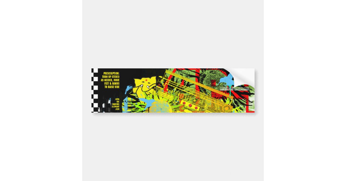 APPA :: MUSIC IS MEDICINE BUMPER STICKER | Zazzle