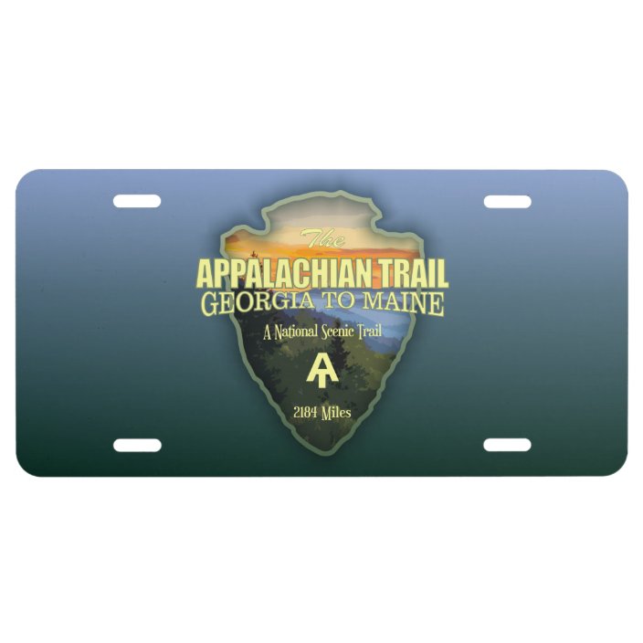 Appalachian Trail (arrowhead) License Plate | Zazzle.com