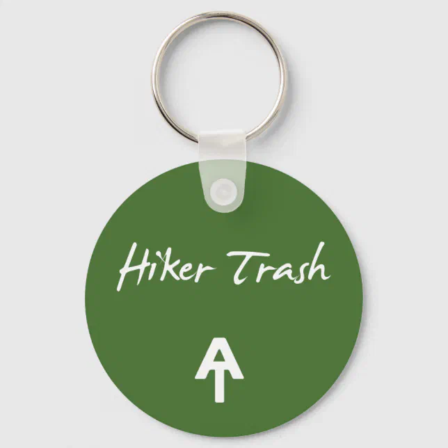 Appalachian Trail Hiker Trash Green Key Chain | Zazzle