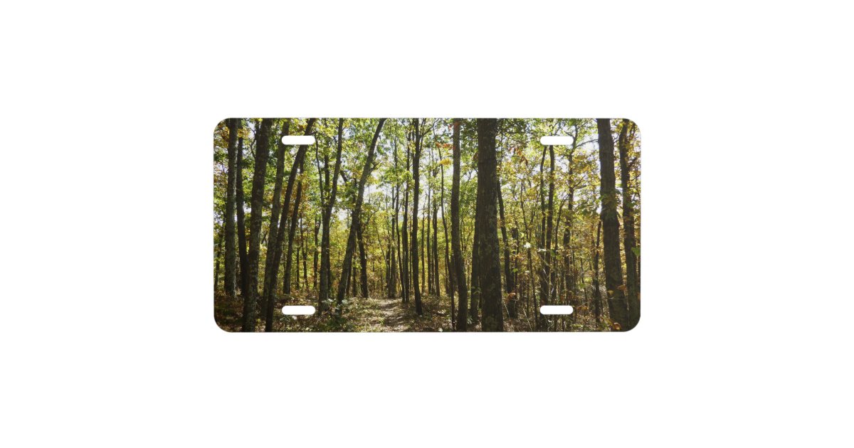 Appalachian Trail in October at Shenandoah License Plate | Zazzle