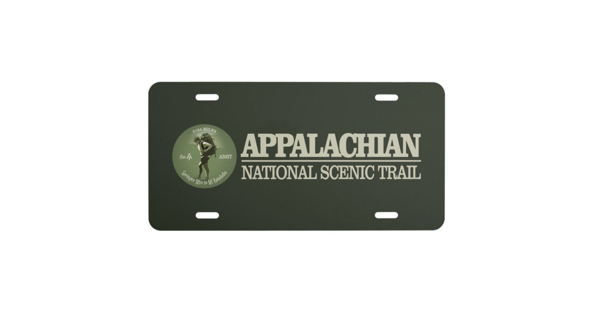 Appalachian Trail (o) License Plate | Zazzle
