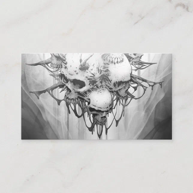 Apparition of Death: Gothic Skull Business Card | Zazzle