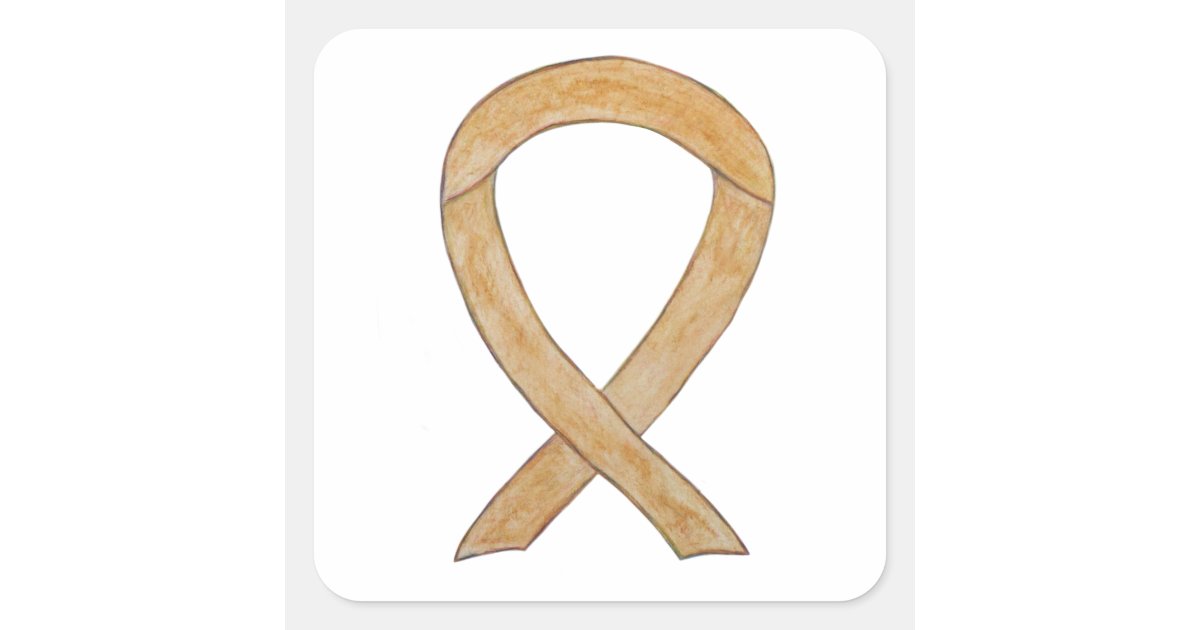 Appendix Cancer Awareness Ribbon Sticker Decals | Zazzle