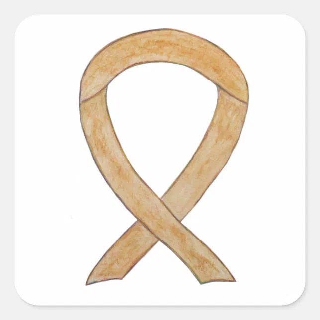 Appendix Cancer Awareness Ribbon Sticker Decals | Zazzle