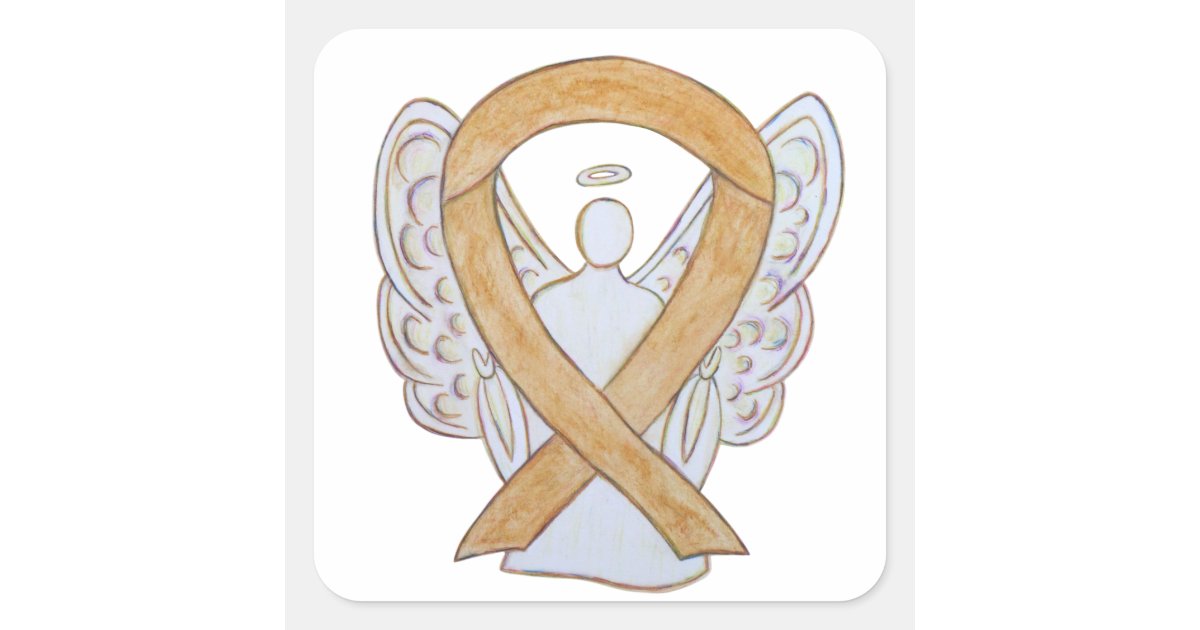 Appendix Cancer Awareness Ribbon Sticker Decals | Zazzle
