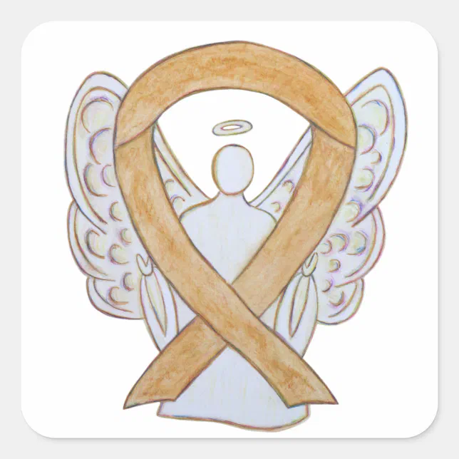 Appendix Cancer Awareness Ribbon Sticker Decals | Zazzle