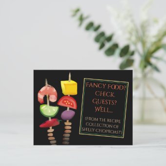 Appetizers dinner party cooking recipe card | Zazzle