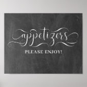 Appetizers Wedding Day Sign | Zazzle