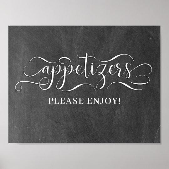 Appetizers Wedding Day Sign | Zazzle.com
