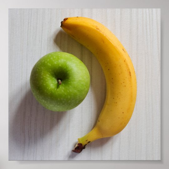 apple and banana poster | Zazzle.com
