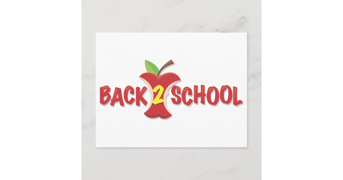 Apple Back To School Banner Postcard | Zazzle