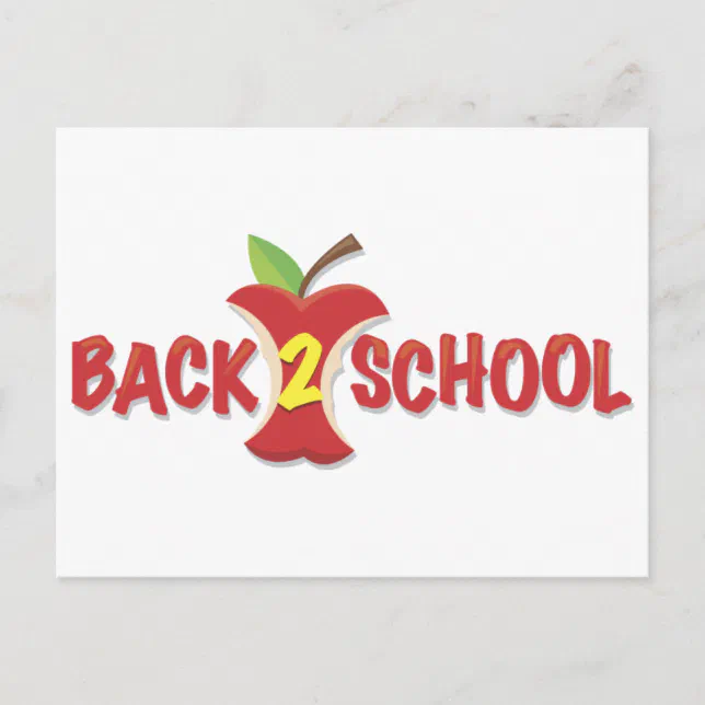 Apple Back To School Banner Postcard | Zazzle