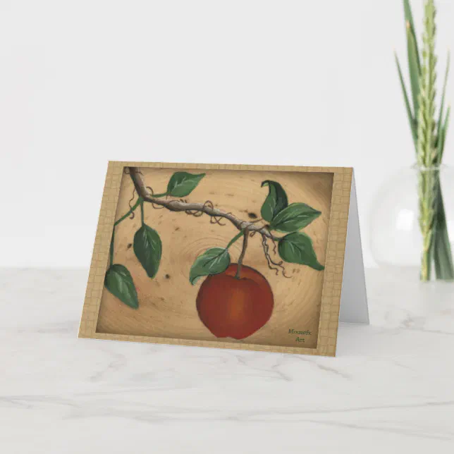 Apple Birthday Card (Large Print) | Zazzle