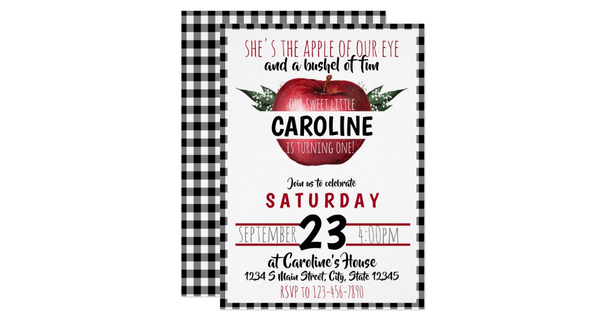 Apple Birthday Invitation | Zazzle.com