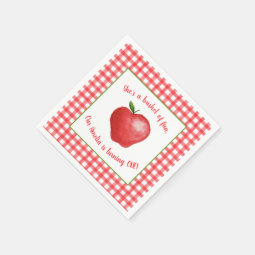 Apple Birthday Party Napkin - Customizable | Zazzle