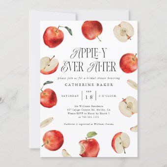 Apple Bridal Shower Invitation | Zazzle