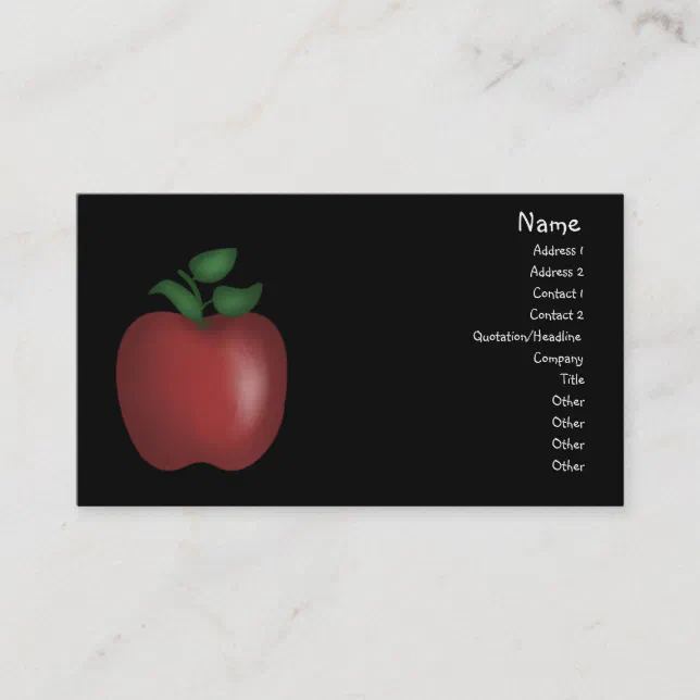 Apple Business Card | Zazzle